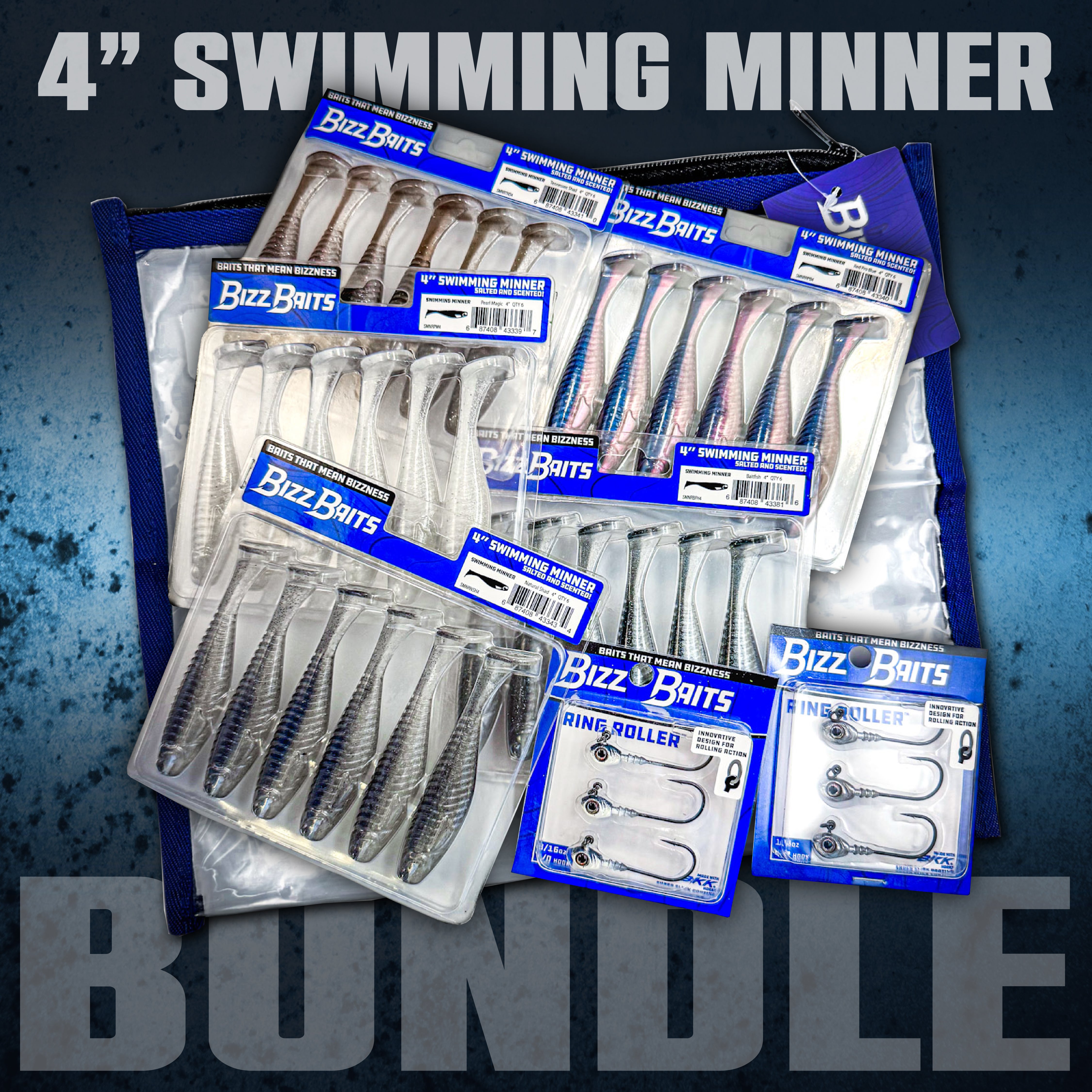 Bizz Baits | 4" Swimming Minner Bundle | Bizz Baits